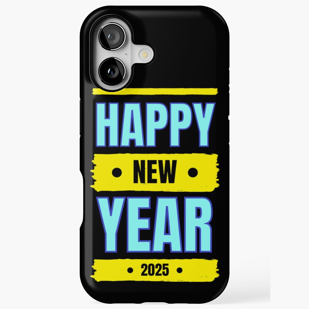 Happy New Year 2025 Celebration Phone Case with iPhone 17 to 11 Pro Max ...