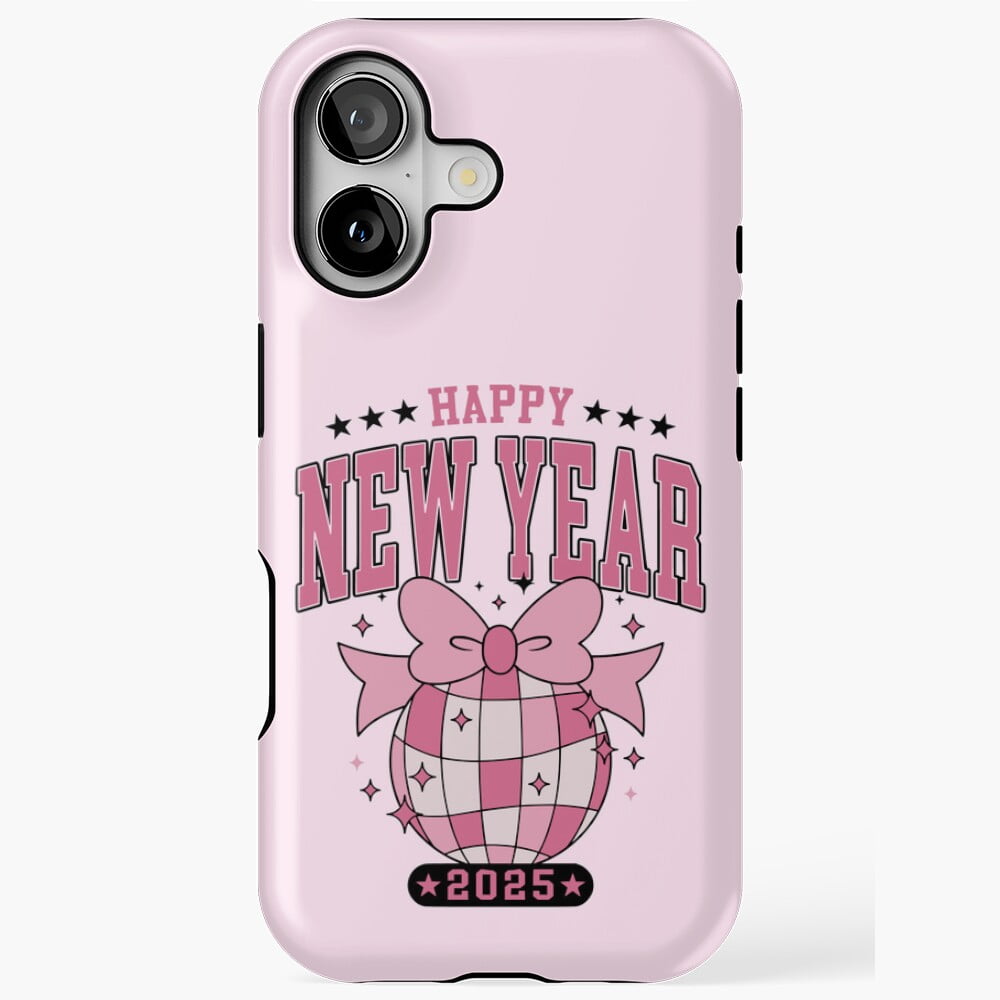 Happy New Year 2025 Celebration Phone Case with iPhone 17 to 11 Pro Max ...