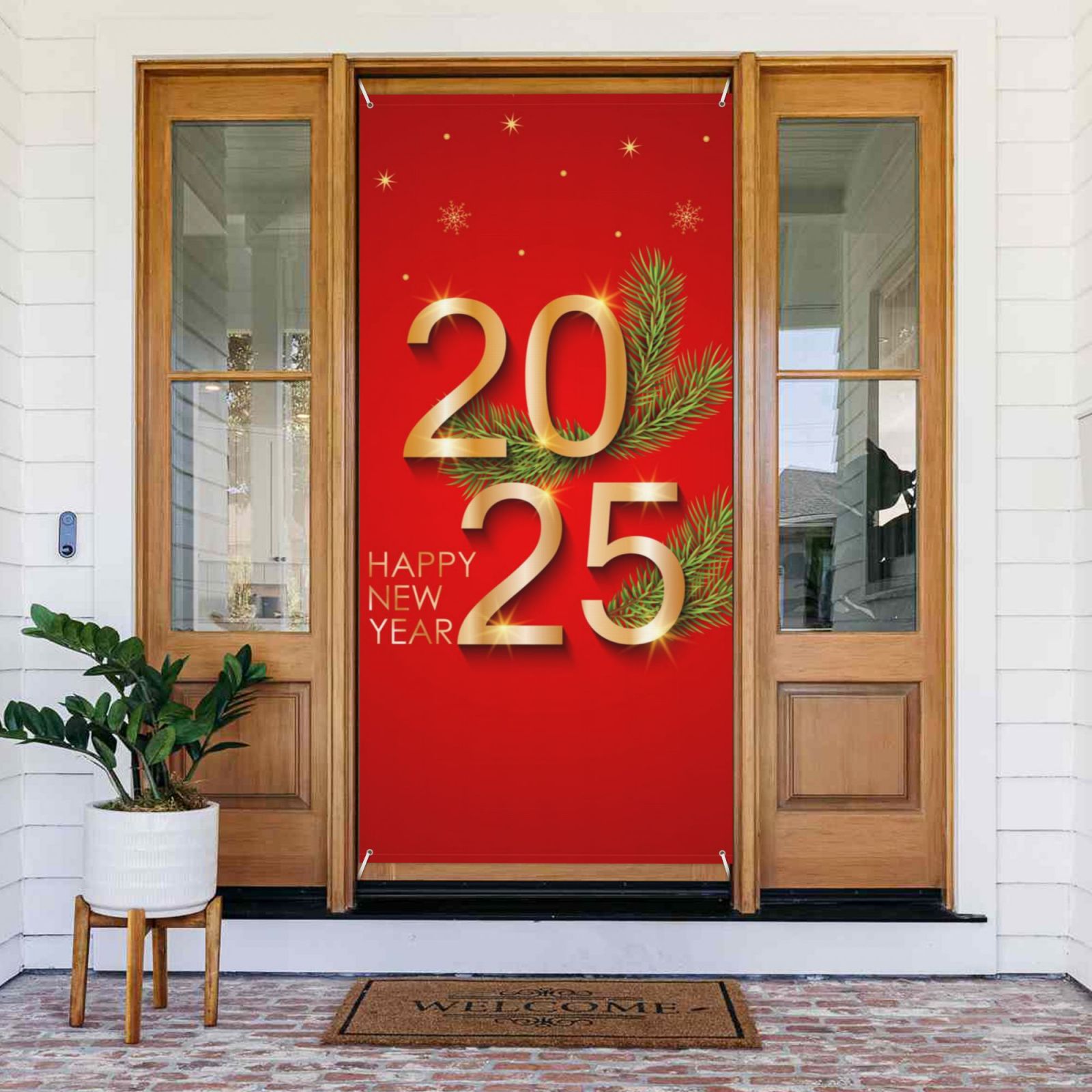 Happy New Year 2025 Door Cover Decoration Backdrop Banner Flag ...