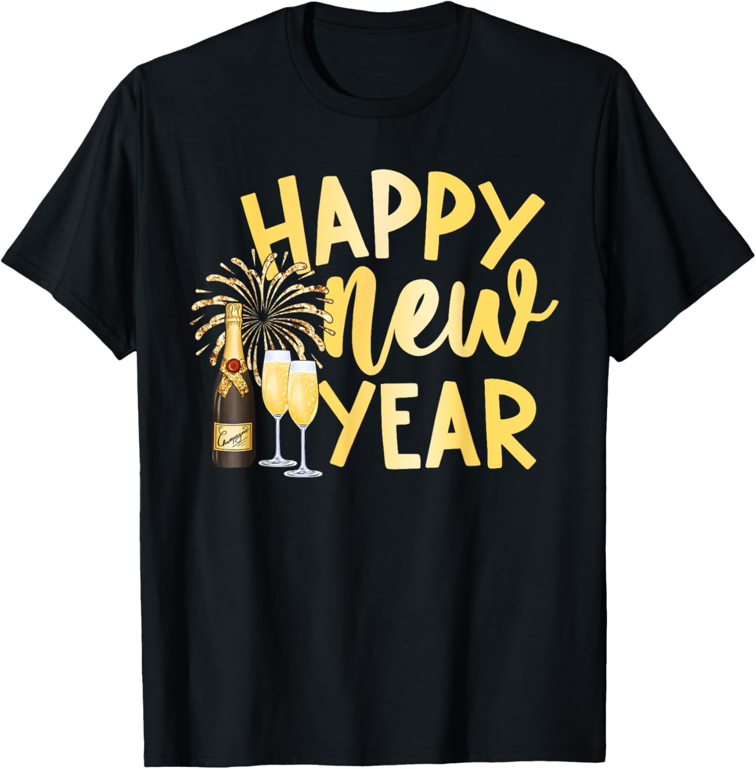 Happy New Year 2025 New Years Eve Party Countdown Fireworks T-Shirt - Walmart.com