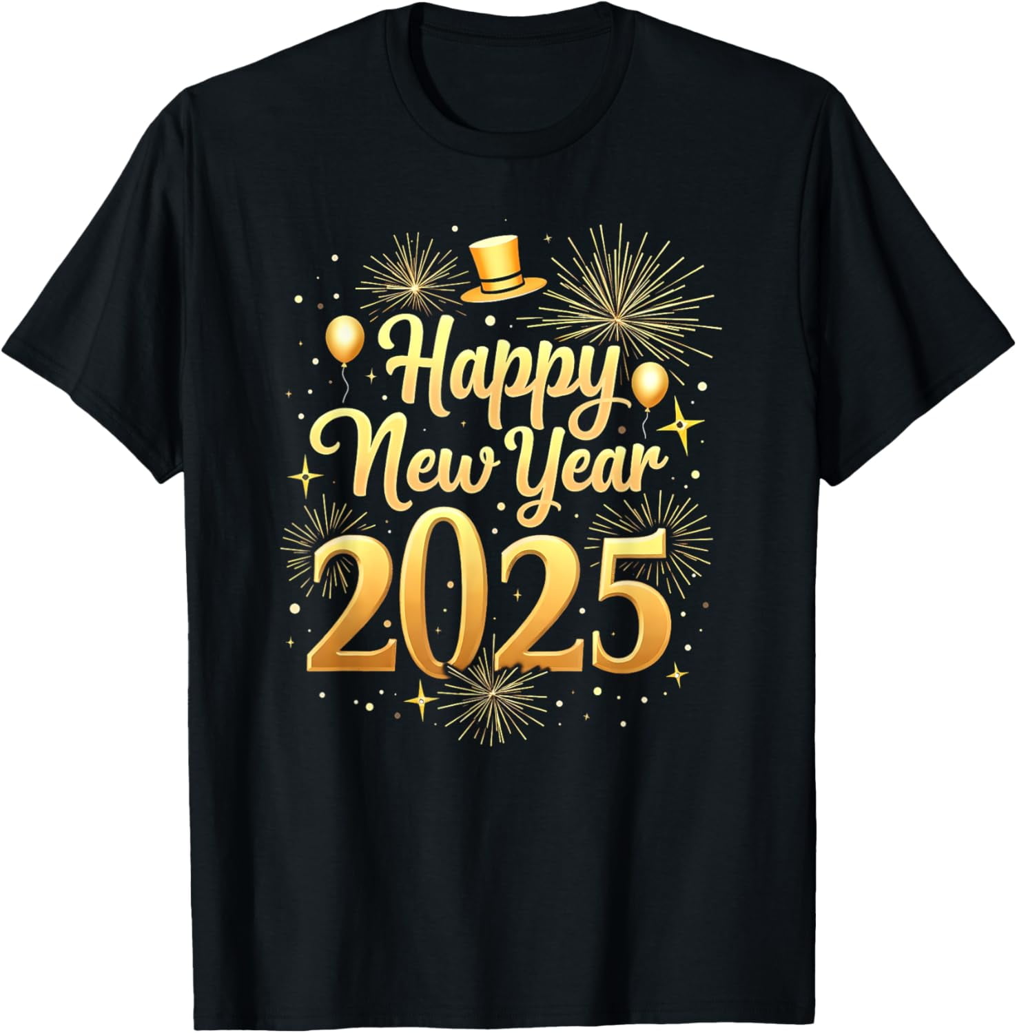 Happy New Year 2025 New Years Eve Party Countdown Fireworks T-Shirt - Walmart.com