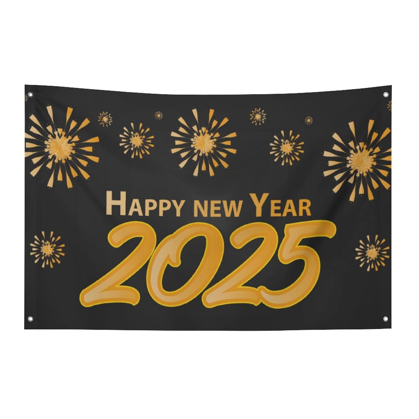 Happy New Year 2025 Tapestry Banner Backdrop Flag Background Decoration ...