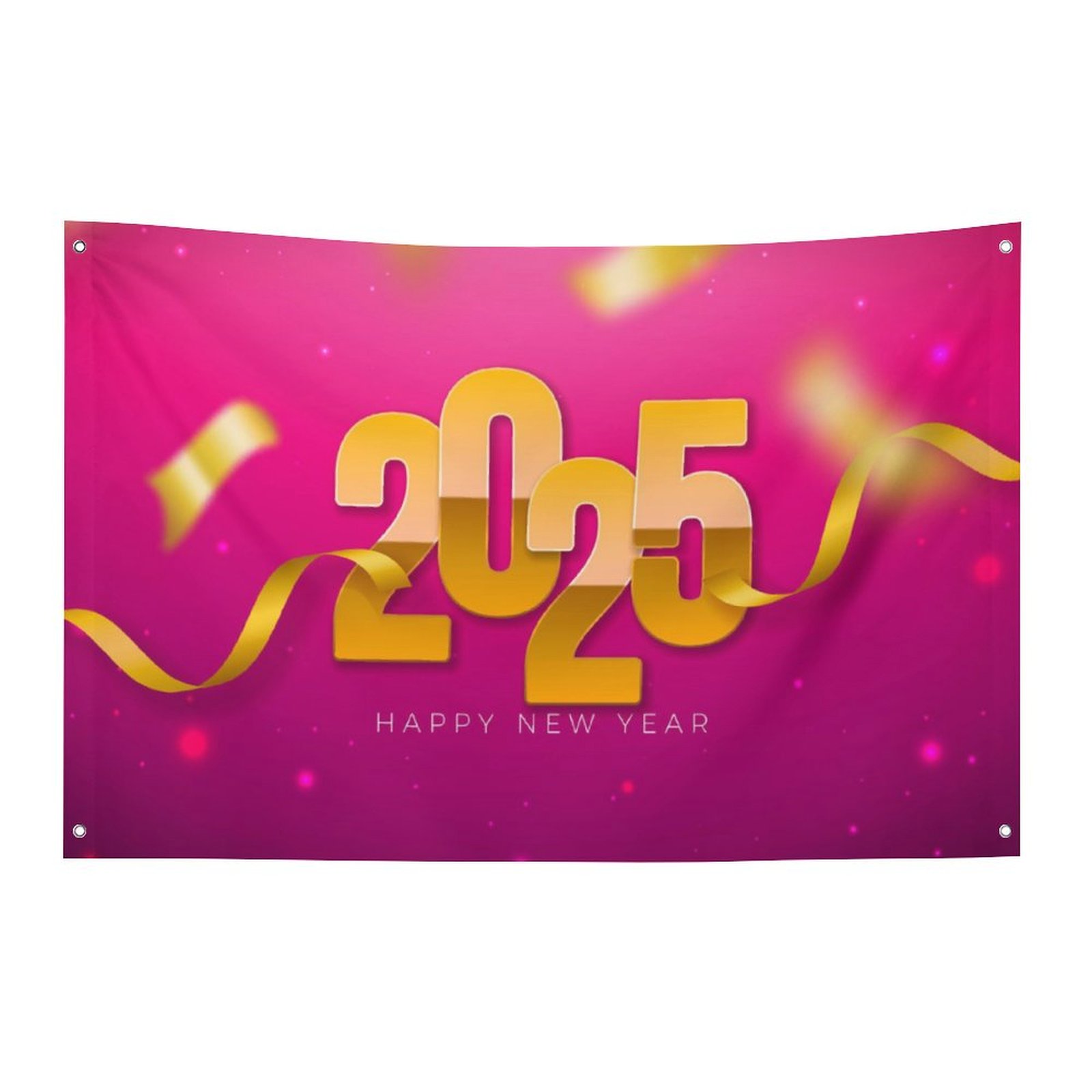 Happy New Year 2025 Tapestry Banner Backdrop Flag Background Decoration ...