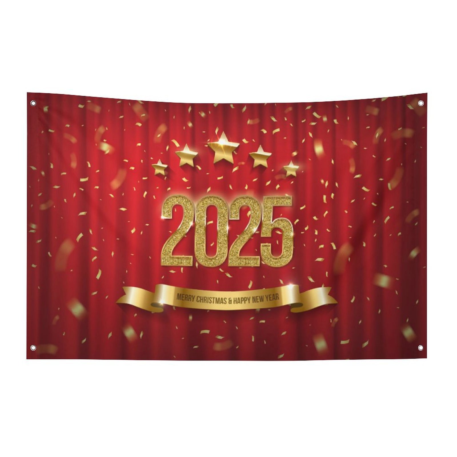 Happy New Year 2025 Tapestry Banner Backdrop Flag Background Decoration ...