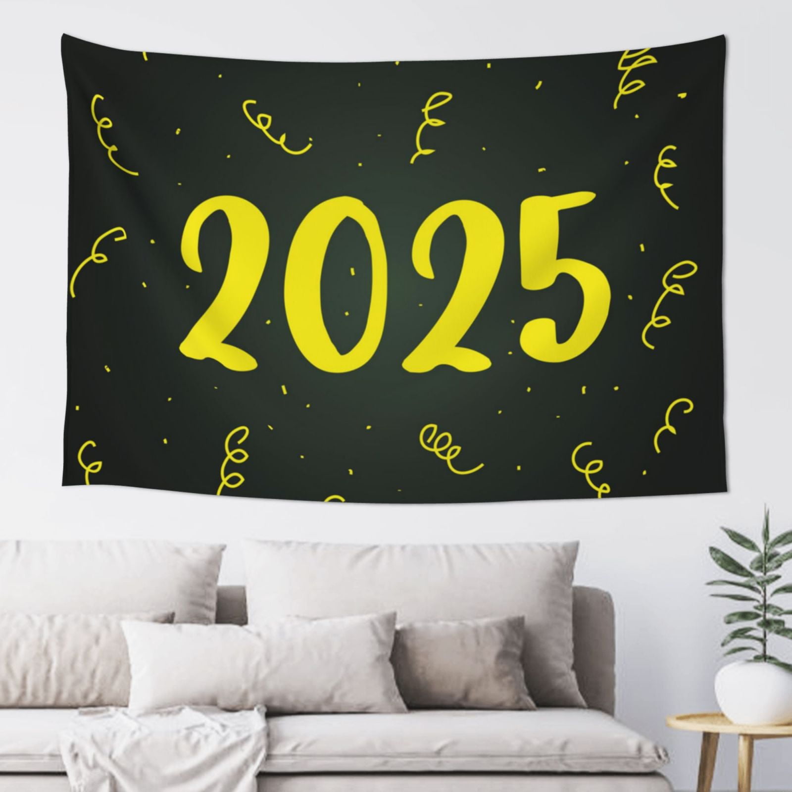 Happy New Year 2025 Tapestry Banners Flag Hanging Backdrop Sign Door ...