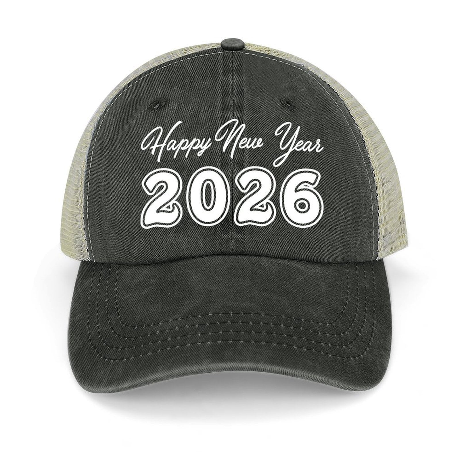 Happy New Year 2026 Black Baseball Cap for Men Women, Adjustable ...