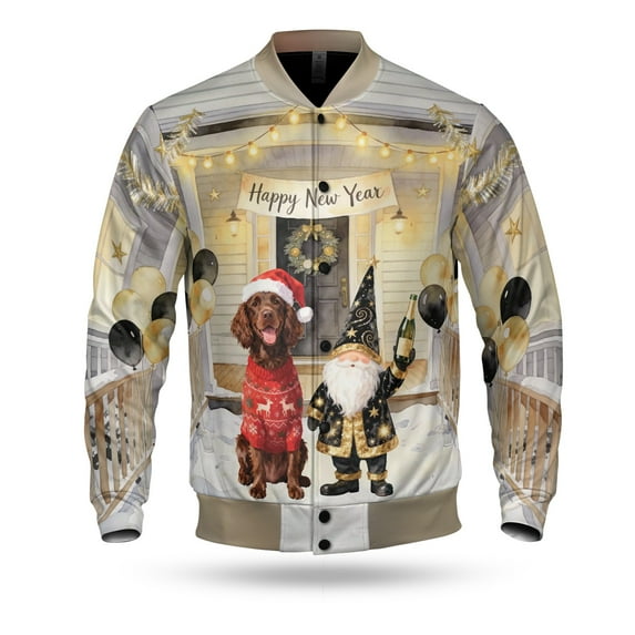 Happy New Year 2026 Boykin Spaniel Santa Gnome Holiday Party Snow All ...