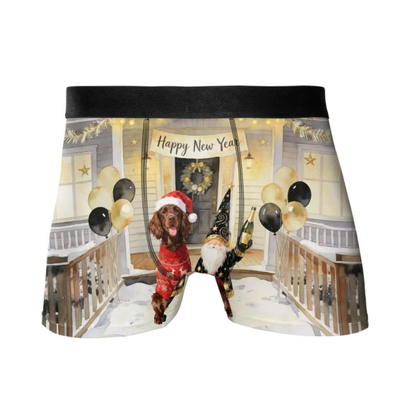 Happy New Year 2026 Boykin Spaniel Santa Gnome Holiday Party Snow All ...