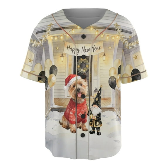 Happy New Year 2026 Cairn Terrier Santa Gnome Holiday Party Snow All ...