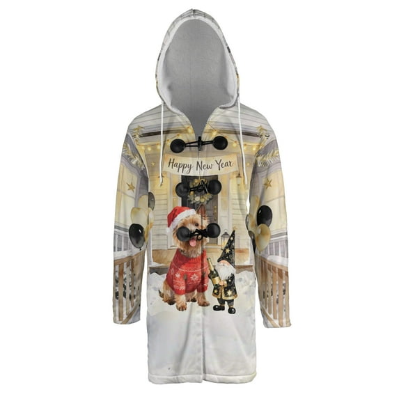 Happy New Year 2026 Cairn Terrier Santa Gnome Holiday Party Snow All ...