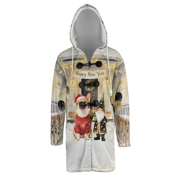 Happy New Year 2026 Corgi Santa Gnome Holiday Party Snow All Over Print ...