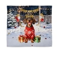 Happy New Year 2026 Dachshund Holiday Balloons Party Snow Tapestry ...