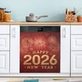 Happy New Year 2026 Dishwasher Magnet Cover Reuseable Refrigerator ...