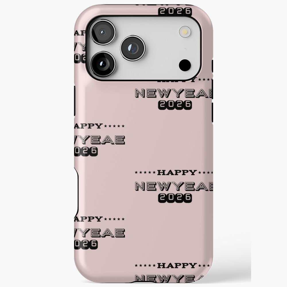 Happy New Year 2026 Festive Typography Phone Case iPhone Case 17 to 11 ...