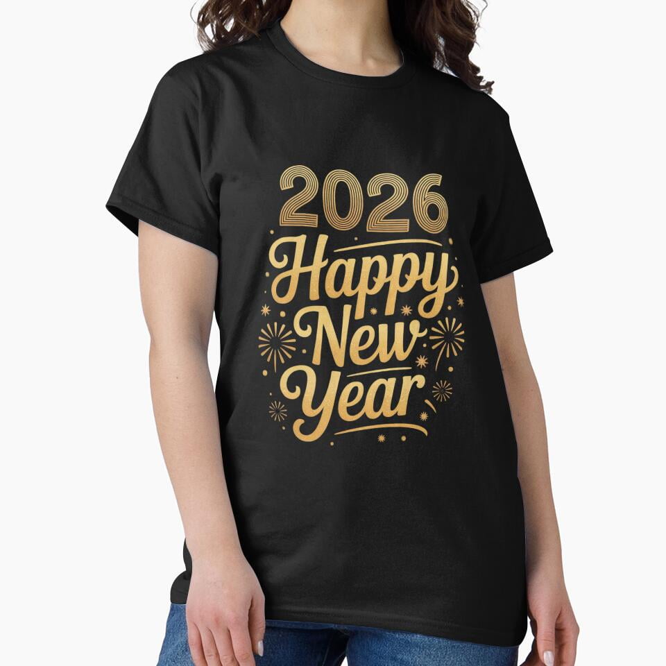 Happy New Year 2026 Fireworks 1 Holiday Unisex T-Shirt up to size 5XL - Walmart.com