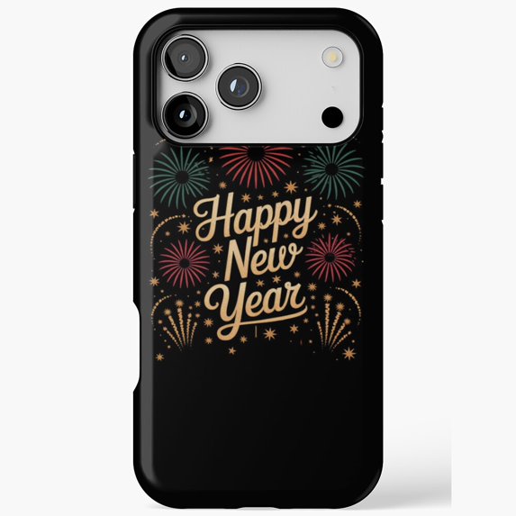 Happy New Year 2026 Fireworks Party Phone Case iPhone Case 17 to 11 Pro ...