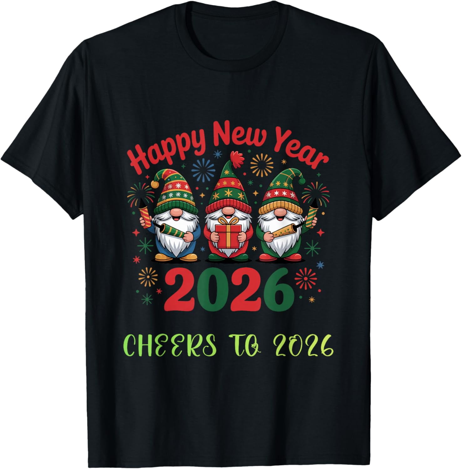 Happy New Year 2026 Gnomes Cheers to The Party T-Shirt - Walmart.com