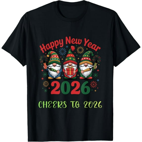 Happy New Year 2026 Gnomes Cheers to The Party T-Shirt - Walmart.com