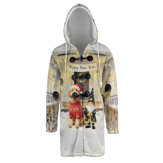 Happy New Year 2026 Goldendoodle Santa Gnome Holiday Party Snow All ...