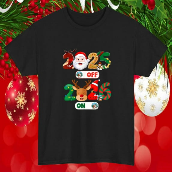 Happy New Year 2026 Goodbye 2025 Hello 2026 Xmas Unisex T-Shirt, up to size 5XL - Walmart.com