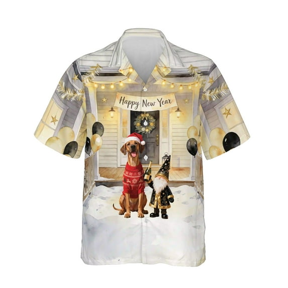 Happy New Year 2026 Great Dane Santa Gnome Holiday Party Snow Hawaiian ...