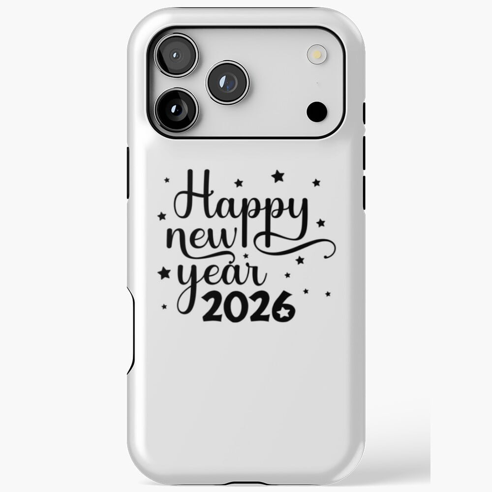 Happy New Year 2026 Modern Typography Phone Case iPhone Case 17 to 11 ...