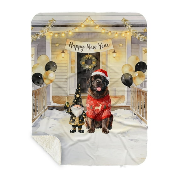 Happy New Year 2026 Newfoundland Santa Gnome Holiday Party Snow Cozy ...