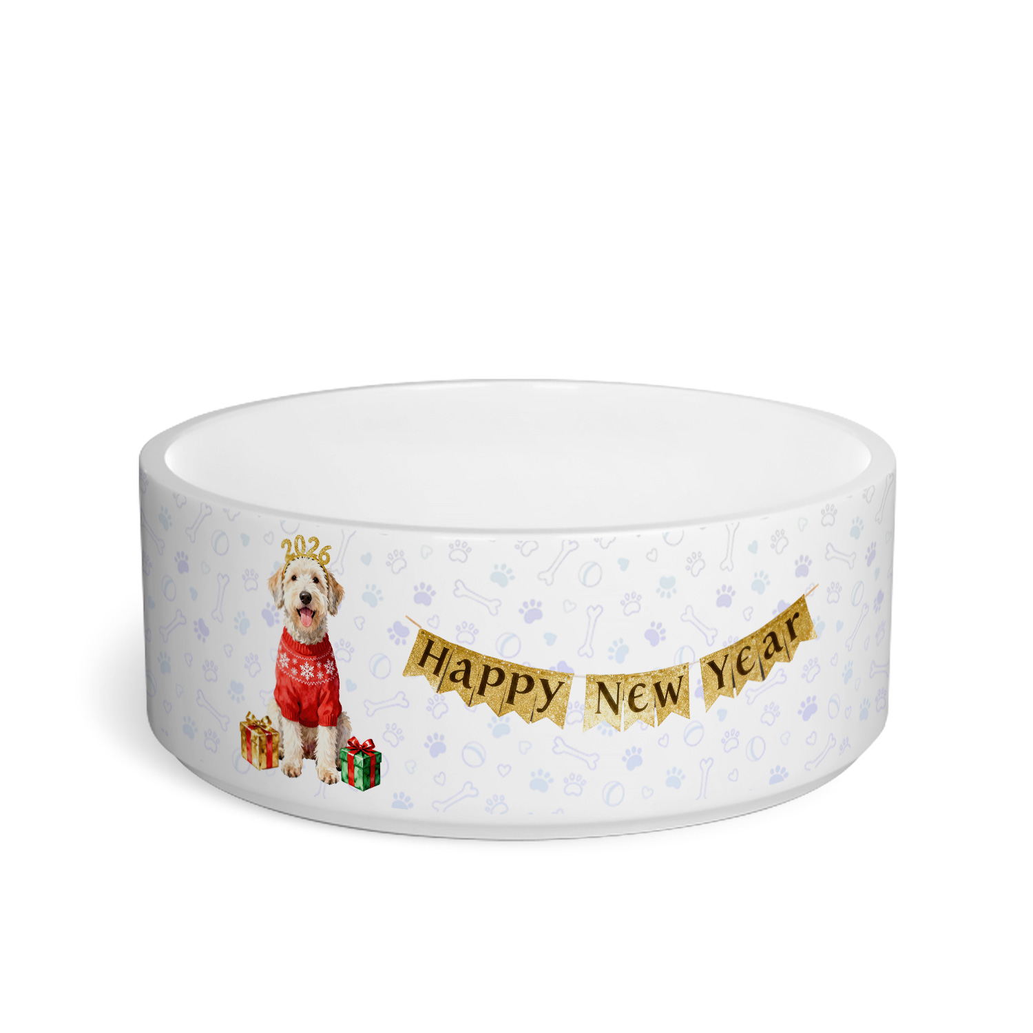 Happy New Year 2026 Soft Coated Wheaten Terrier Holiday Balloons Party ...