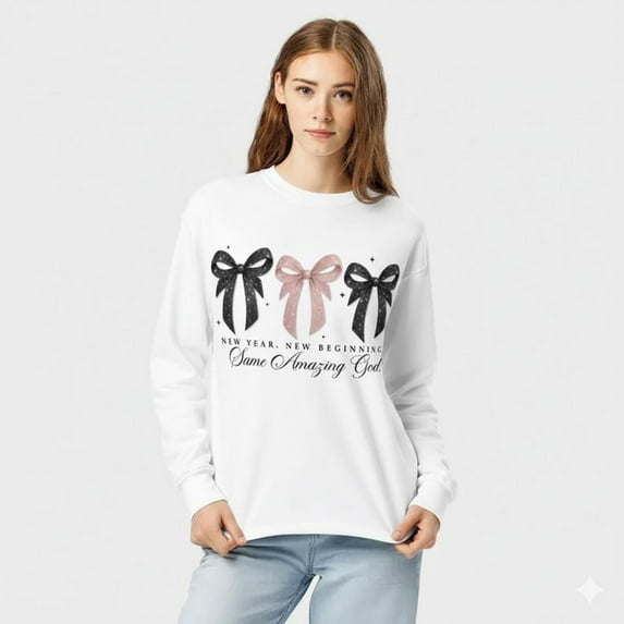 Happy New Year 2026 Sweatshirt, New Year New Beginnings Same Amazing ...