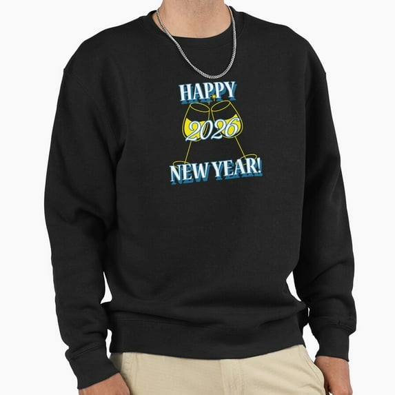 Happy New Year 2026 T Shirt Holiday Graphic Unisex Sweatshirt Retro ...