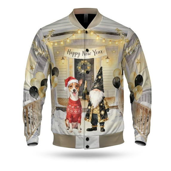 Happy New Year 2026 Toy Fox Terrier Santa Gnome Holiday Party Snow All ...