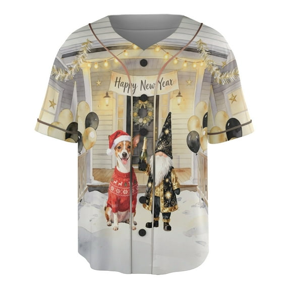 Happy New Year 2026 Toy Fox Terrier Santa Gnome Holiday Party Snow All ...