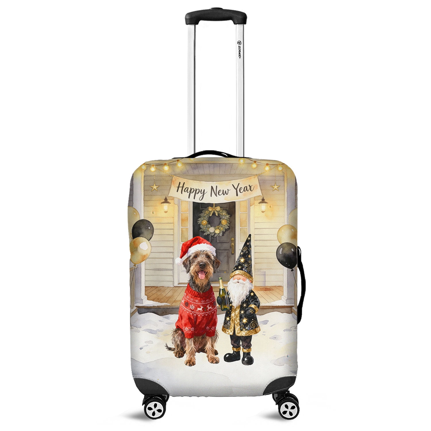 Happy New Year 2026 Wirehaired Pointing Griffon Santa Gnome Holiday ...