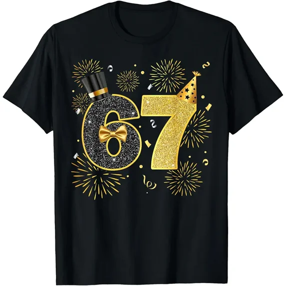 Happy New Year 67 Six Seven for Kids Women Men Boys Girls T-Shirt ...
