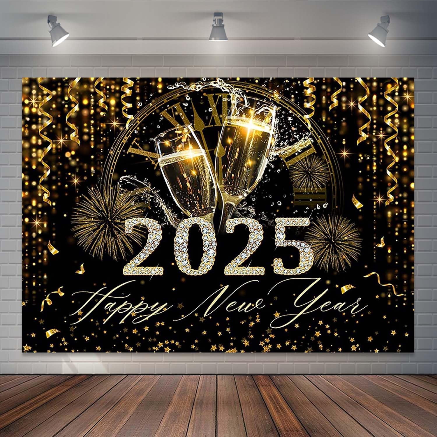 Happy New Year Backdrop 2025 New Year's Eve Fireworks Photography ...
