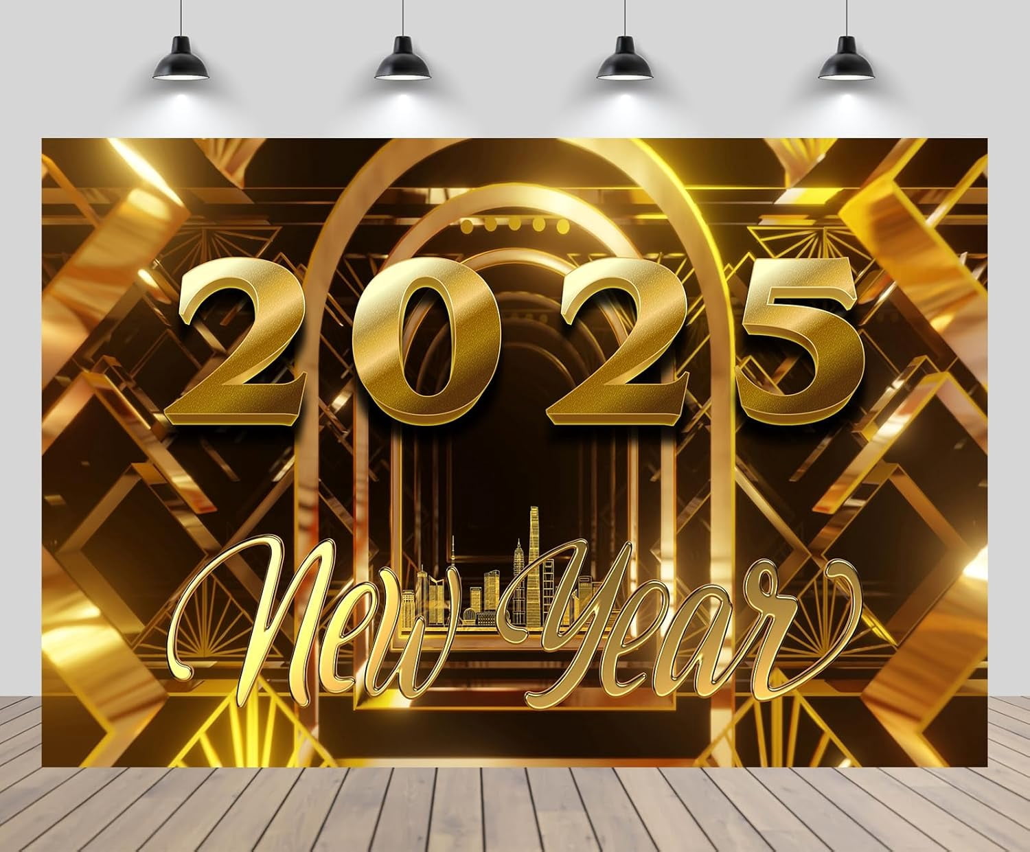 Happy New Year Backdrop 2025 New Year's Eve Kiss Me At Midnight ...