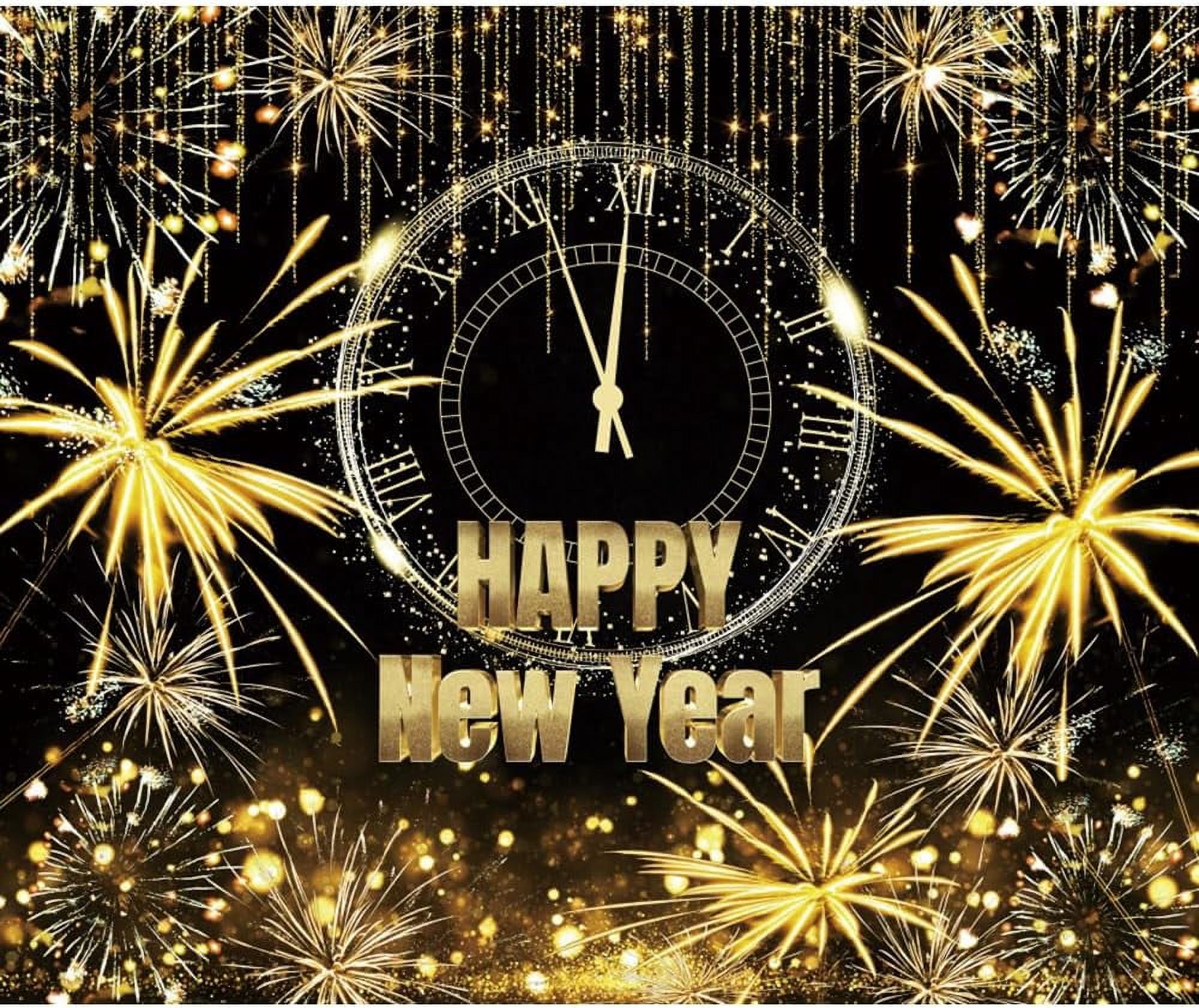 Happy New Year Backdrop New Year Countdown Backdrop Shining Halos ...