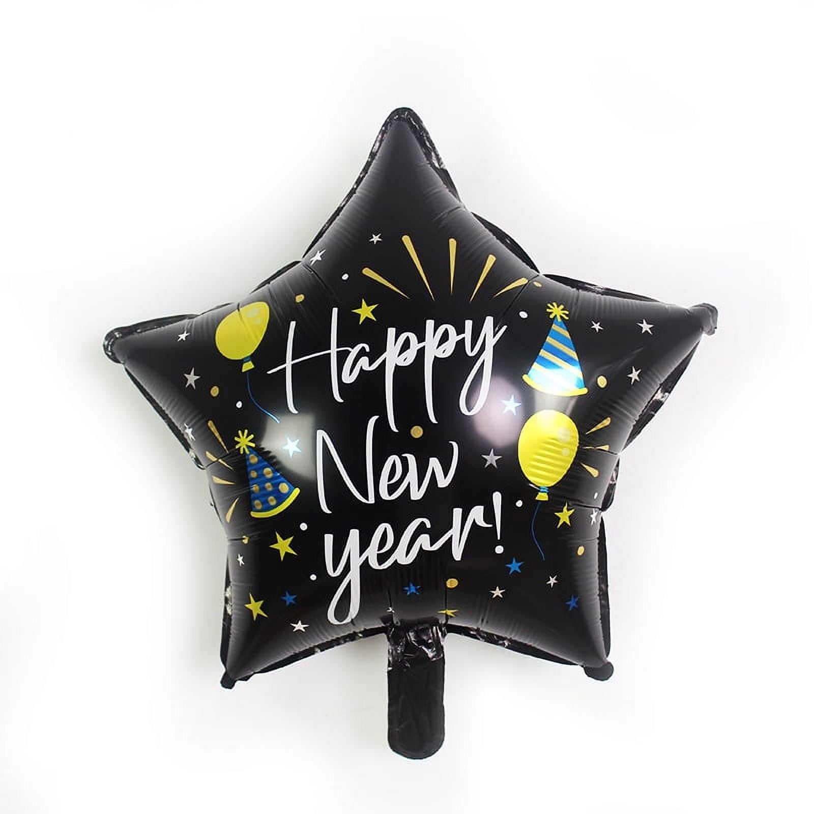Happy New Year Balloon 18" Star Foil Mylar Celebration Balloon ...