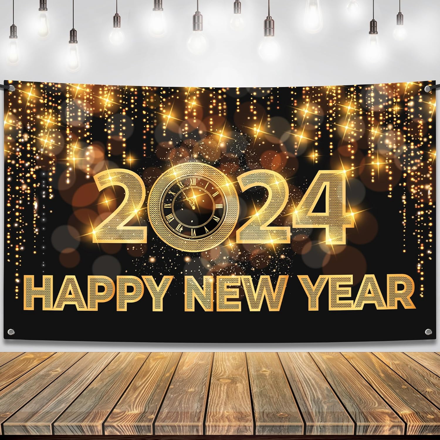 Happy New Year Banner 2024, Happy New Year Backdrop, Happy New Year ...