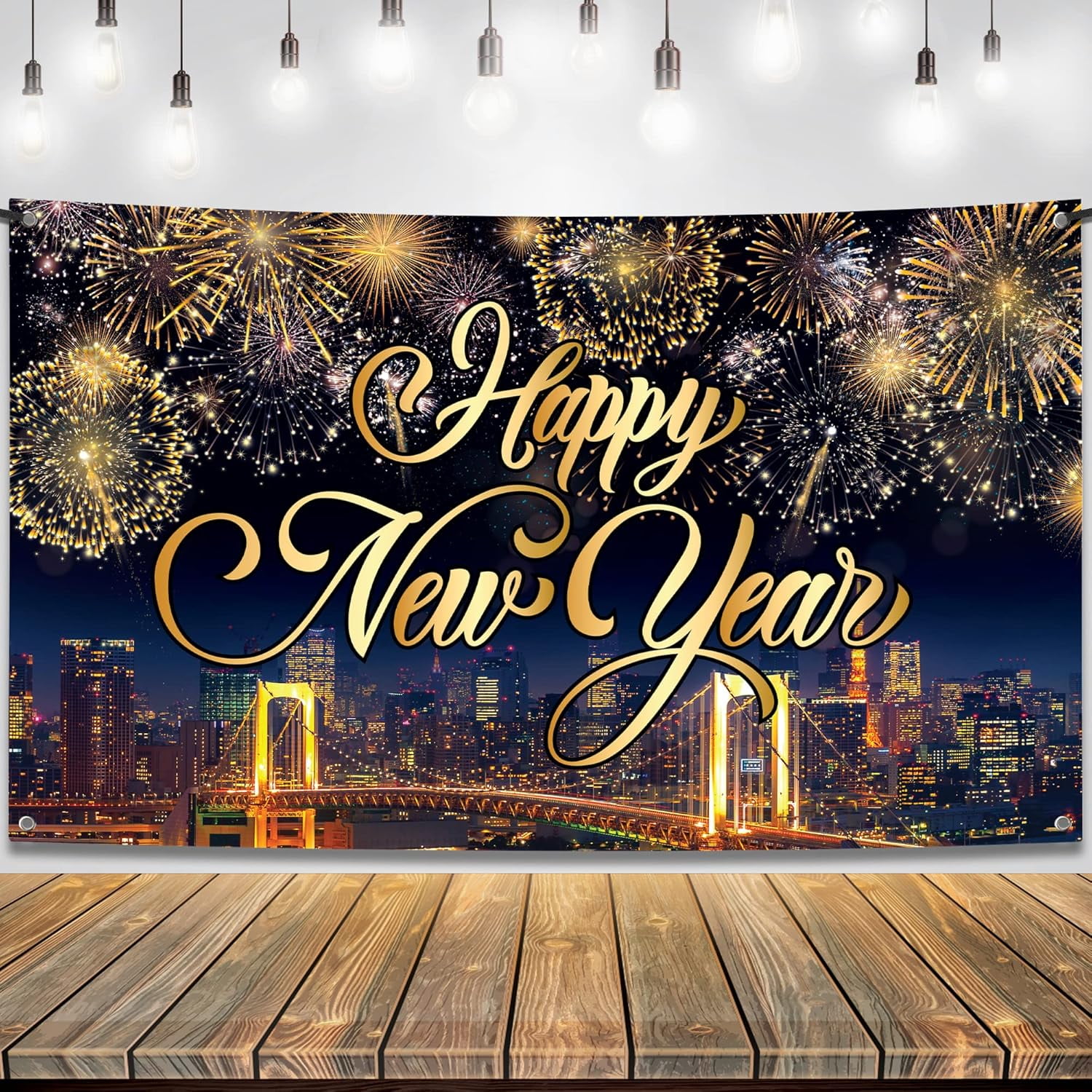 Happy New Year Banner, New Years Eve Banner, Happy New Year Backdrop ...