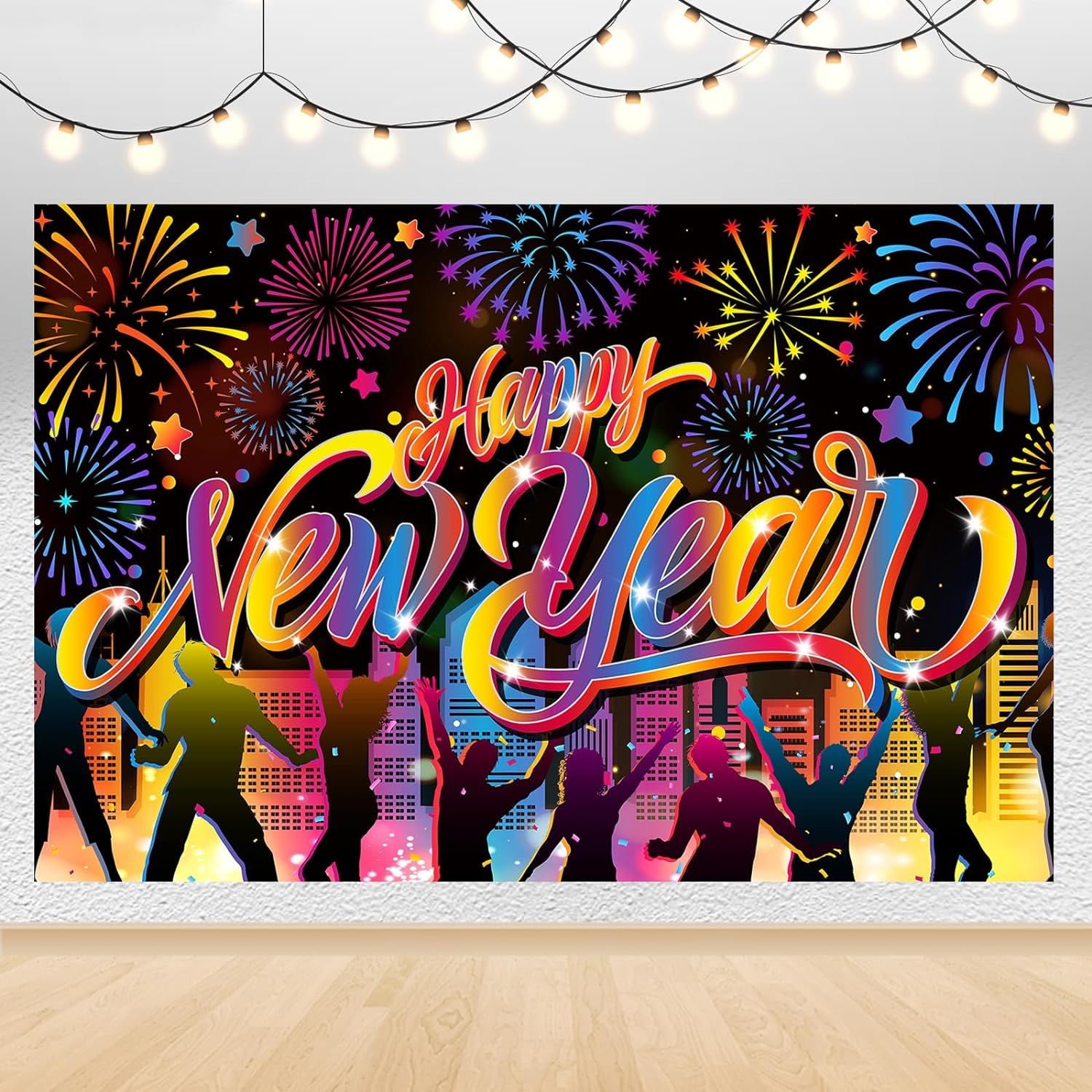 Happy New Year Banner, New Years Eve Banner, Happy New Year Backdrop ...