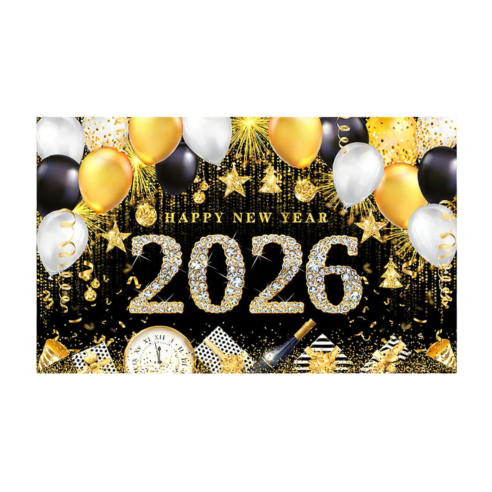 Happy New Year Banners 2026 70.8x43in Extra Large Size Backdrop New ...