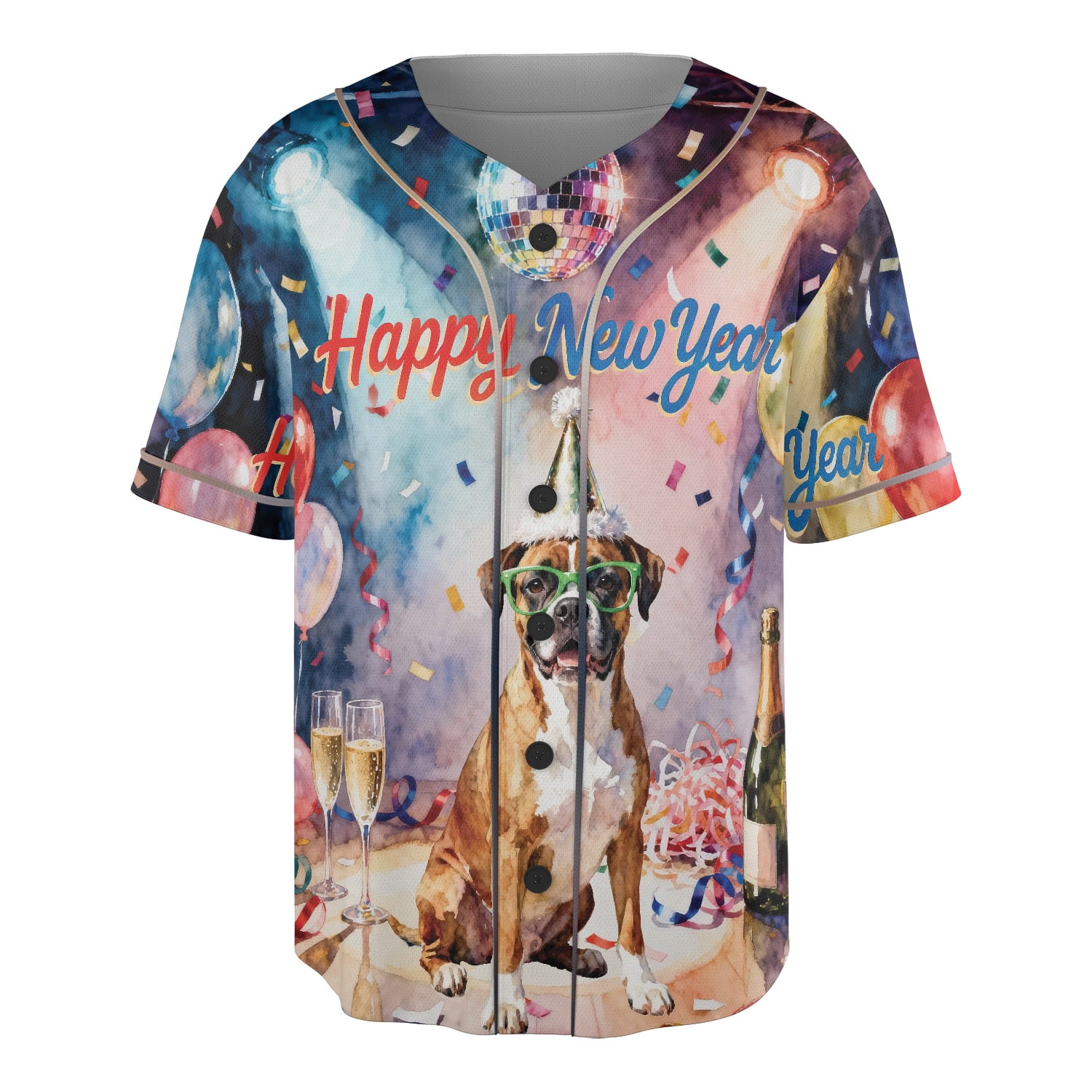 Happy New Year Boxer Chills on Year-End Party All Over Print 3D ...