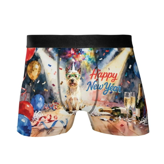 Happy New Year Cairn Terrier Chills on Year-End Party All Over Print ...