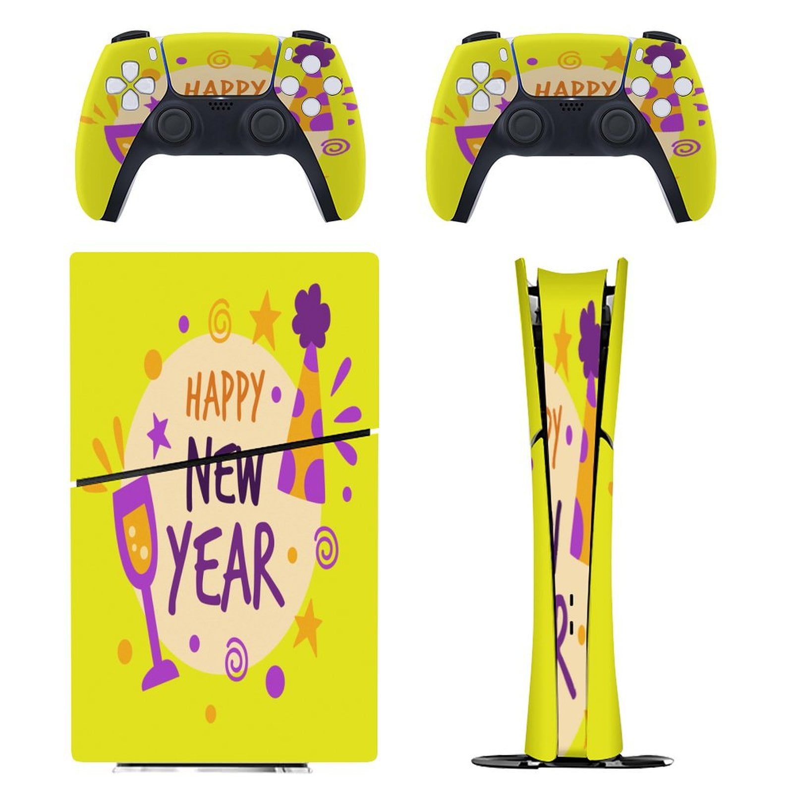Happy New Year, Champagne PS5/PS5 Slim Digital Disc Skin Sticker For ...