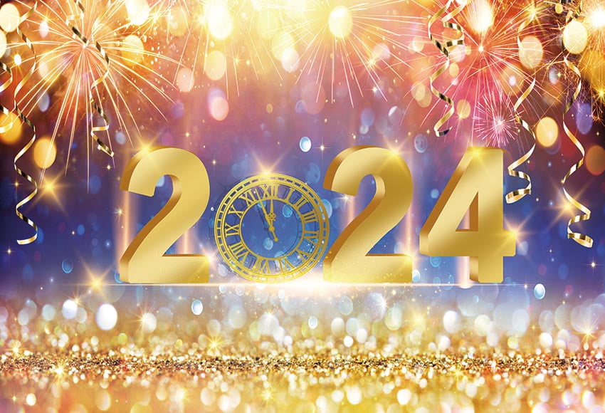 Happy New Year Cheers to 2024 Eve s Glitter Party Portrait r Photo ...