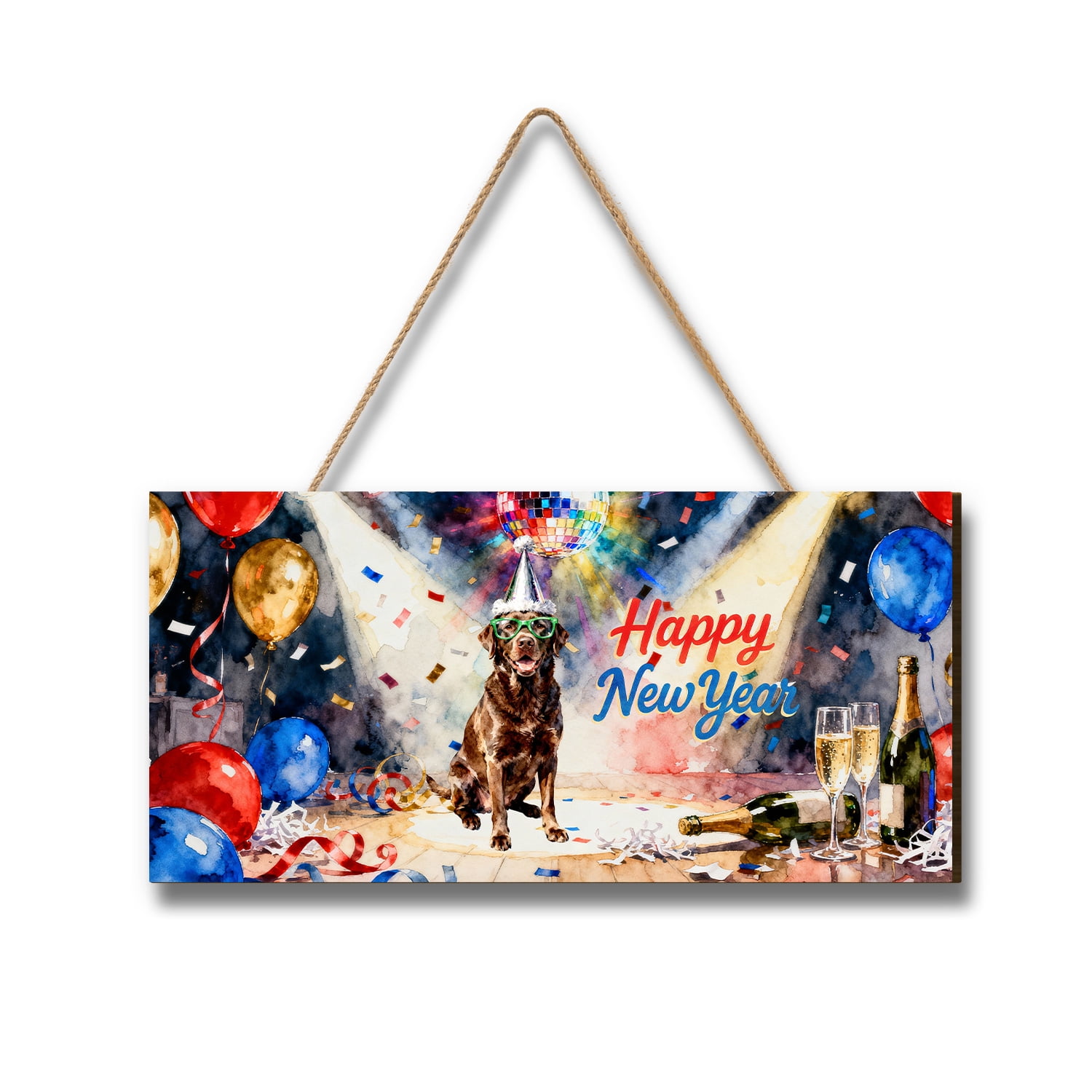 Happy New Year Chesapeake Bay Retriever Chills on Year-End Party ...