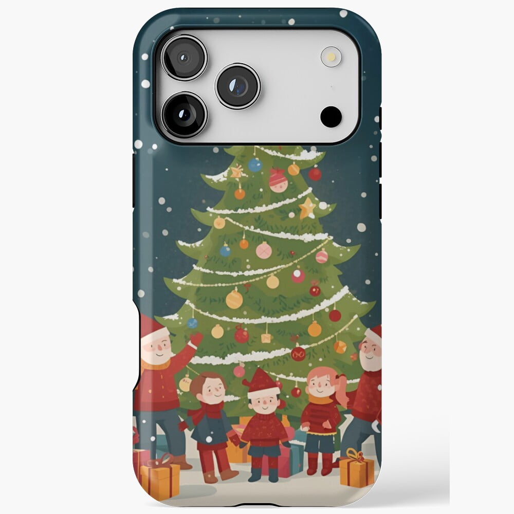 Happy New Year Christmas Tree Holiday iPhone Case 17 to 11 Pro Max ...