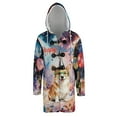 Happy New Year Corgi Chills on Year-End Party All Over Print 3D Hooded ...