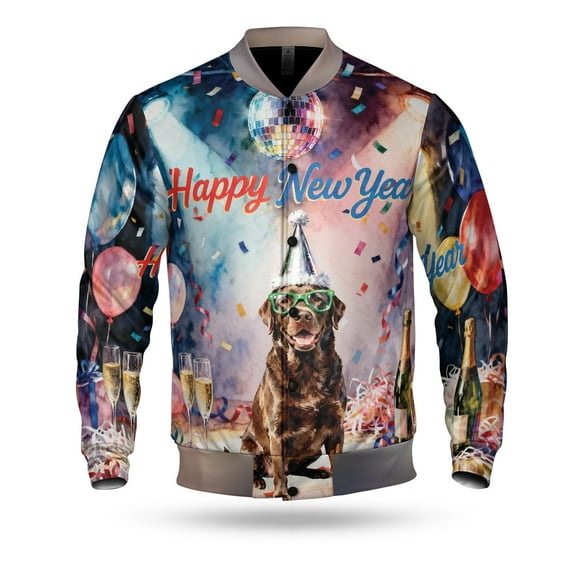 Happy New Year Dachshund Chills on Year-End Party All Over Print 3D ...